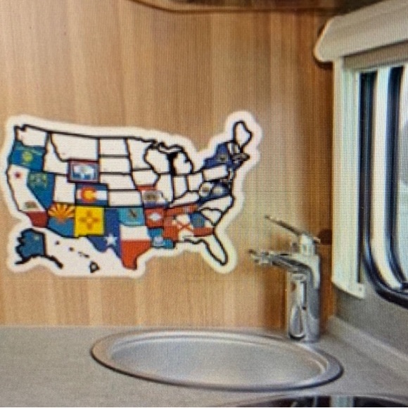 LushLeaf | Accents | Rv State Sticker Travel Map 1 X 17 Usa States ...